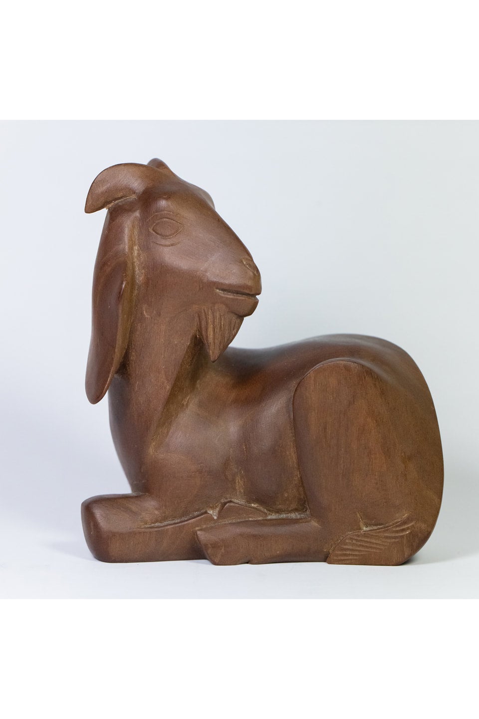 Carved Wooden Goat | Hospice East Bay